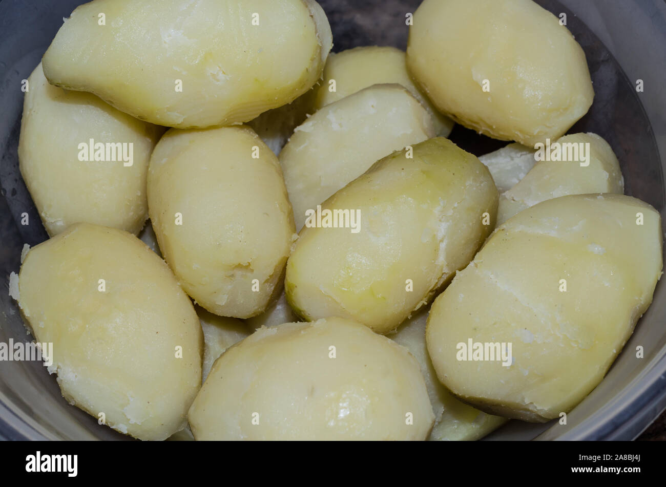 Whole potatoes, boiled and peeled. Ready to eat or cut up for salad or ...