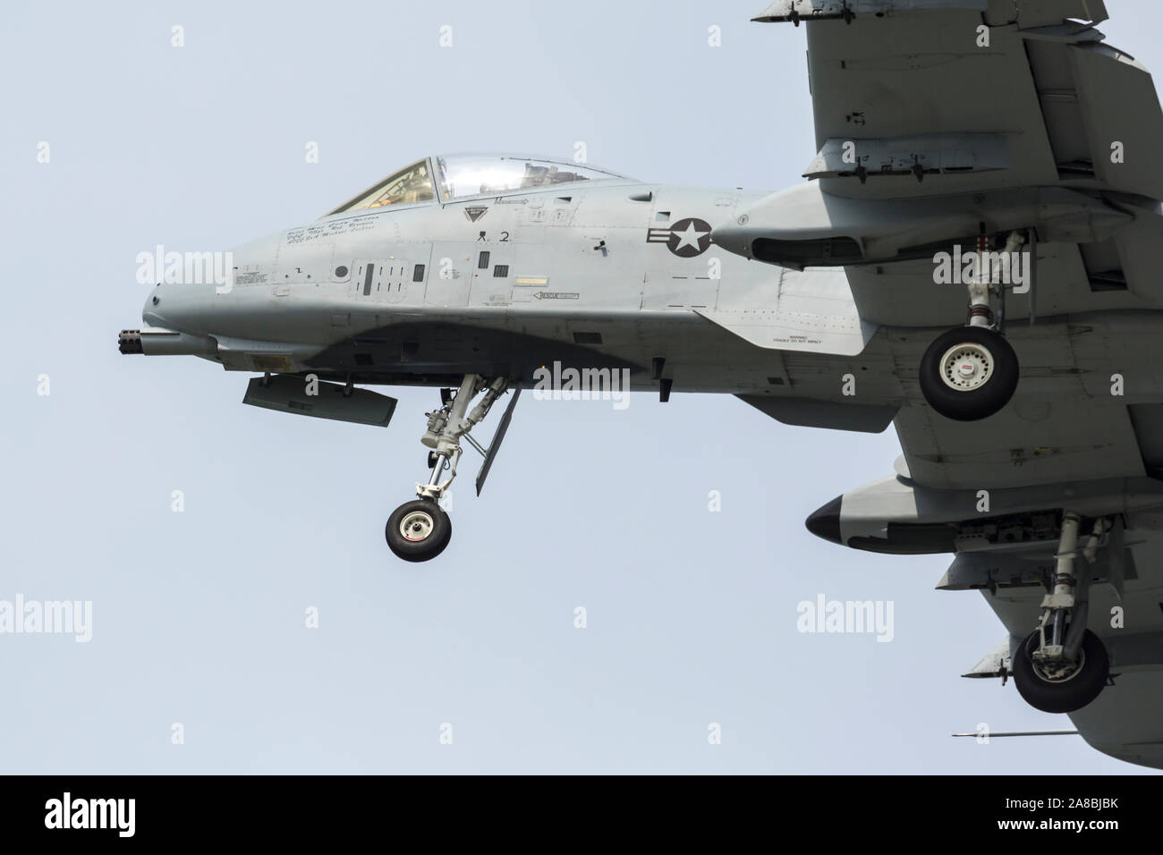 A United States Air Force A-10 Thunderbolt II 'Warthog' performs a demo ...