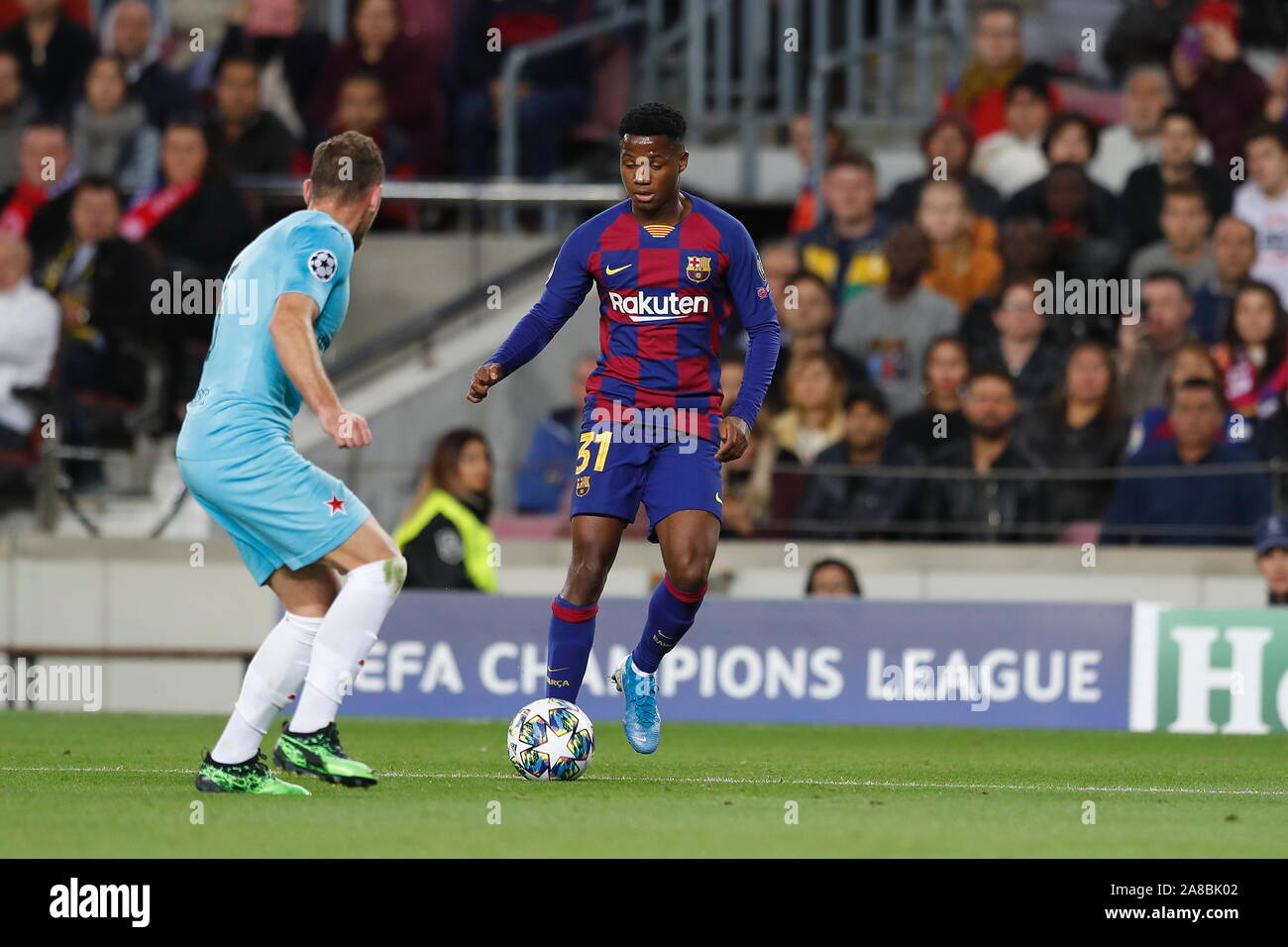 Barcelona, Spain. 5th Nov, 2019. Ansu Fati (Barcelona) Football/Soccer ...