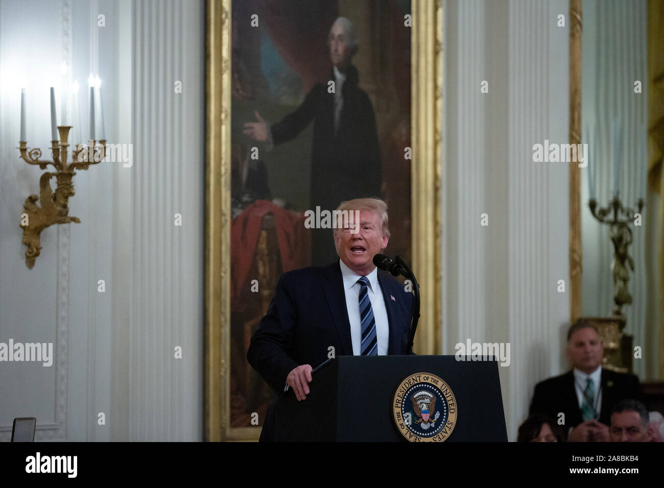 United States President Donald J. Trump presents the Presidential ...