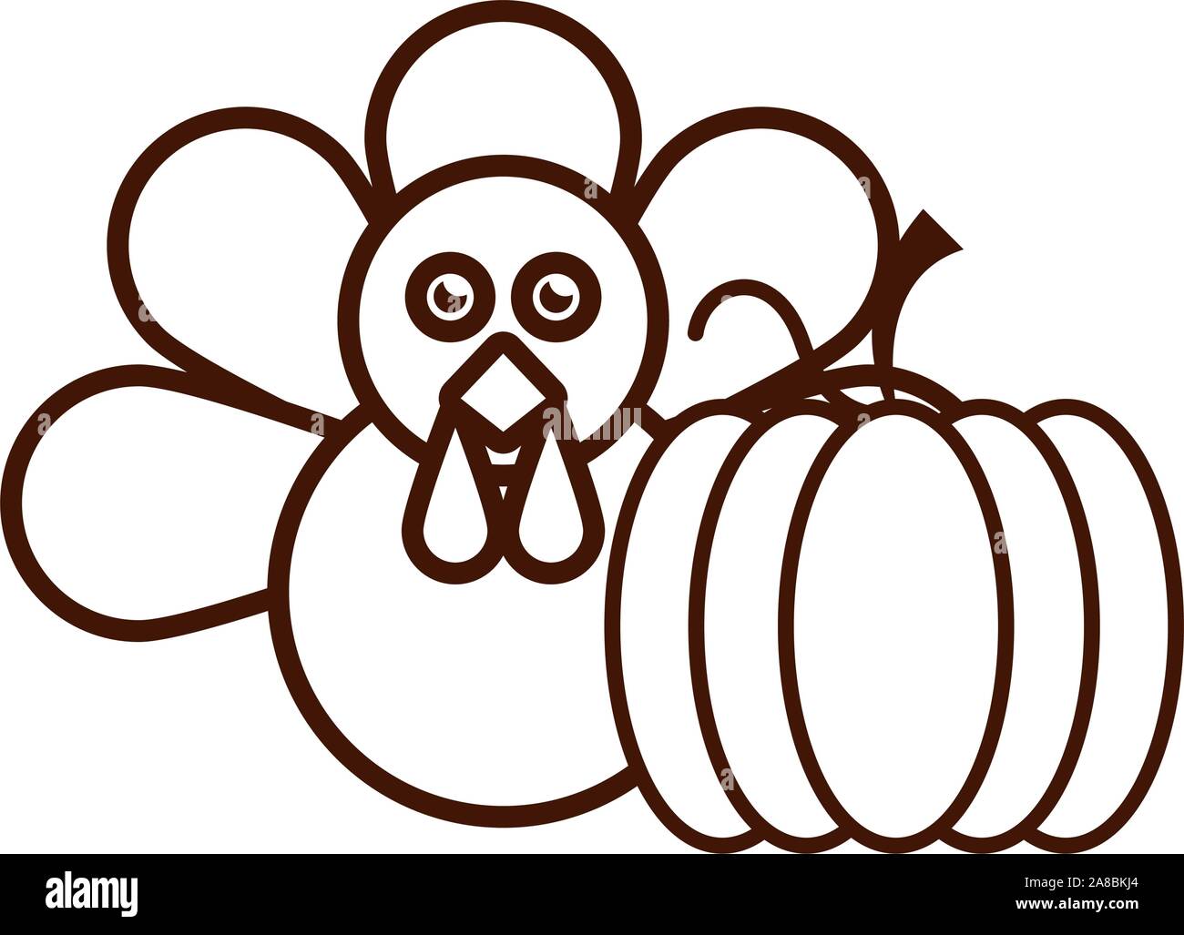 turkey bird animal thanksgiving character Stock Vector Image & Art - Alamy