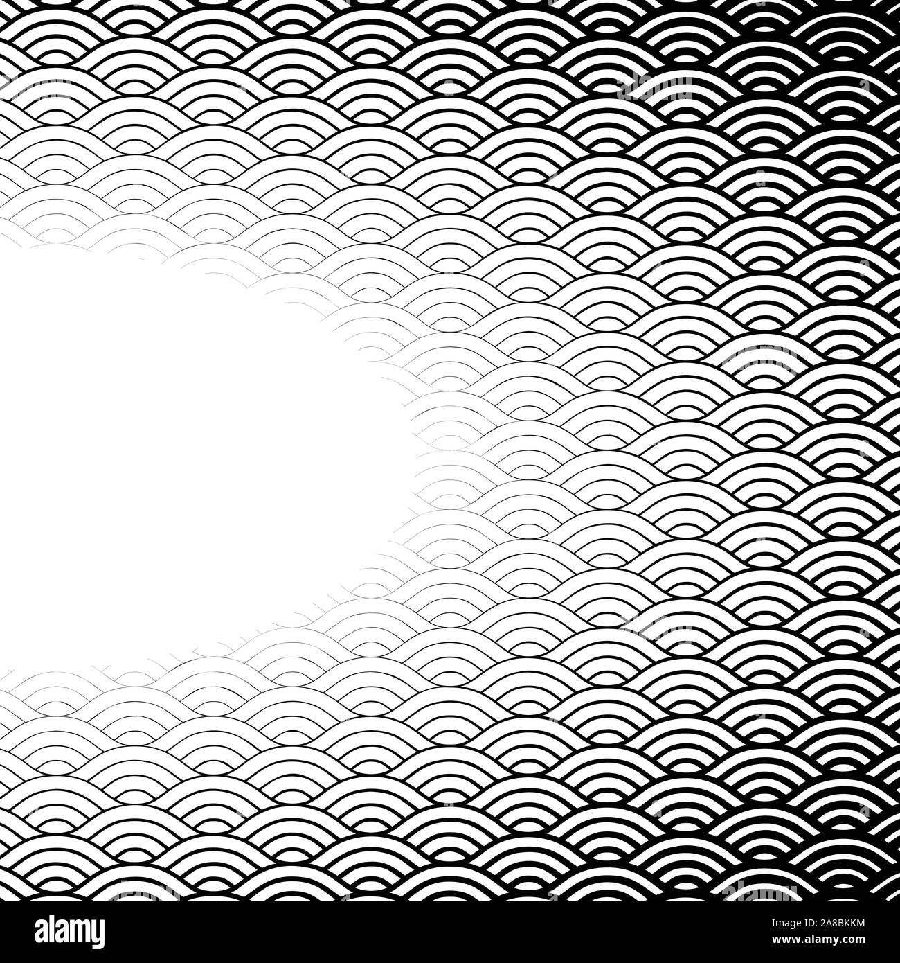 Background with abstract line waves pattern and thickness gradient ...