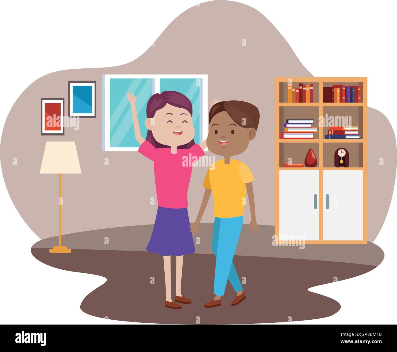 young women characters in the house Stock Vector Image & Art - Alamy