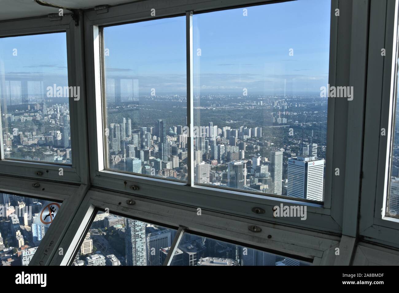 View of Toronto, Ontario, Canada as seen from atop the CN Tower Stock ...