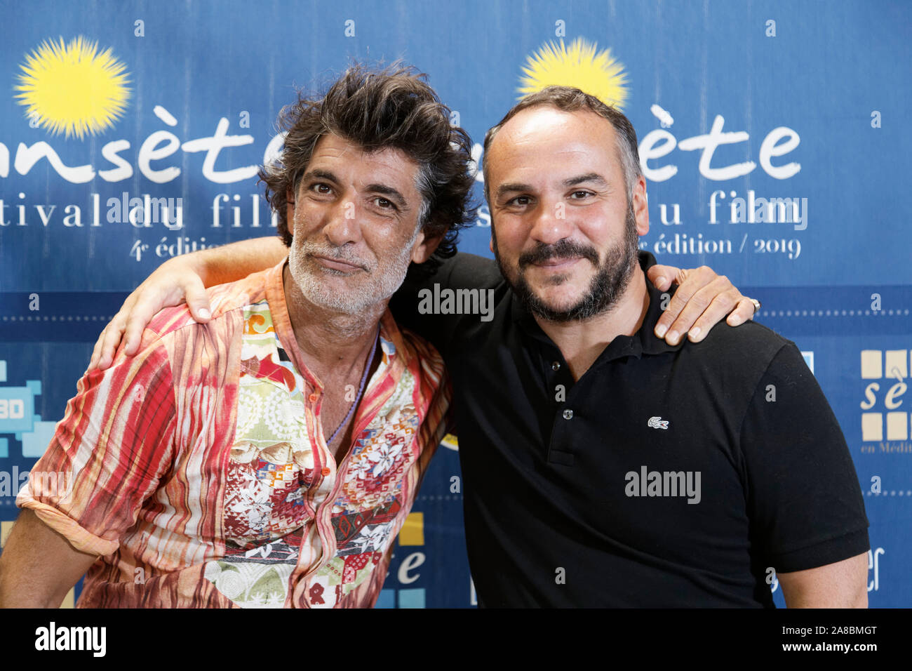 Sete, France.5th July, 2019. François-Xavier Demaison, (R) Guest of ...
