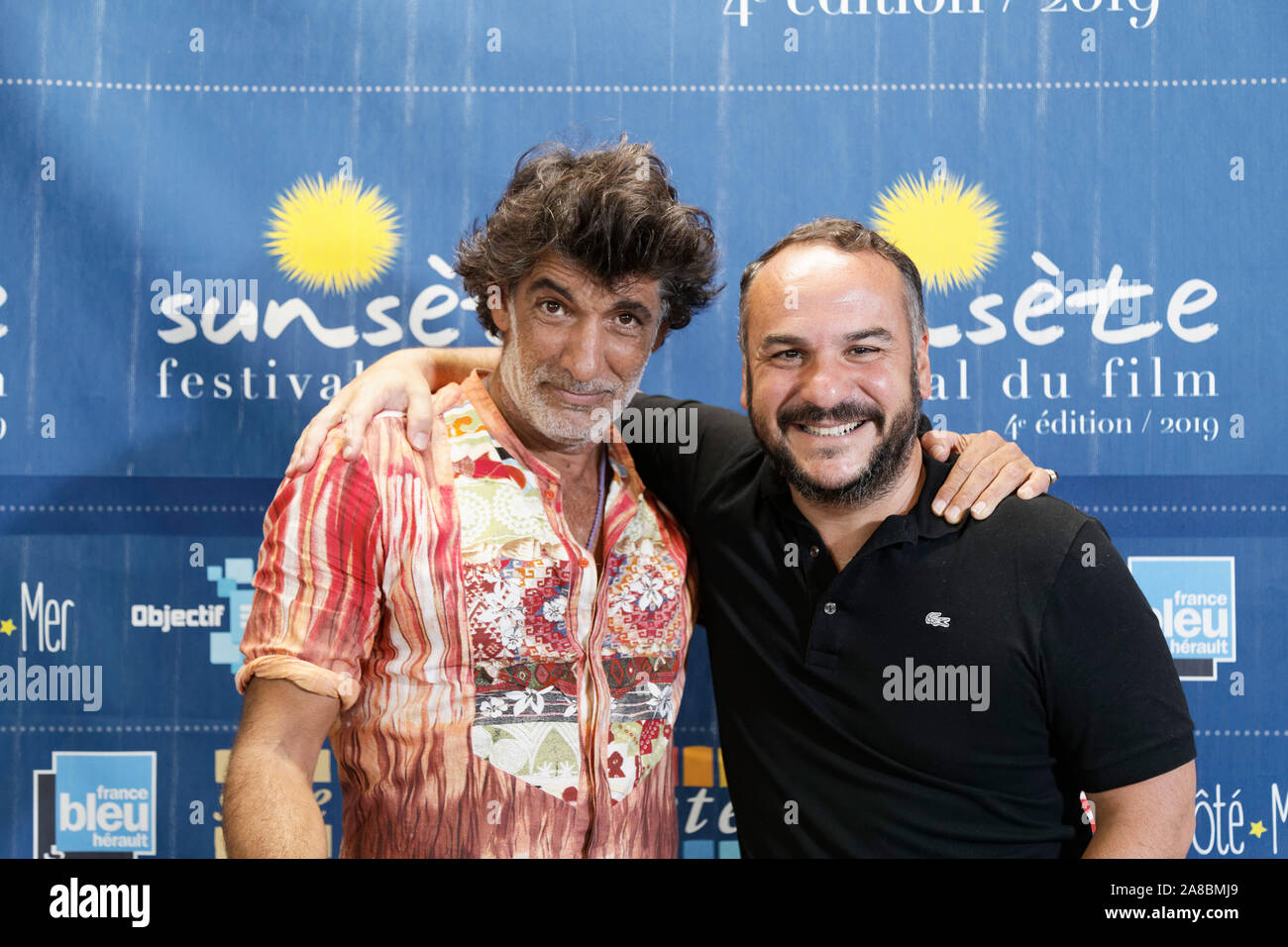 Sete, France.5th July, 2019. François-Xavier Demaison, (R) Guest of ...