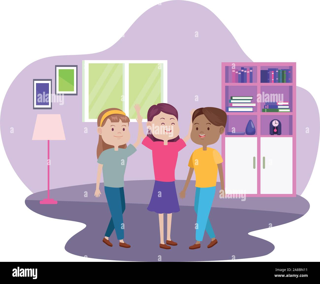 young women characters in the house Stock Vector Image & Art - Alamy