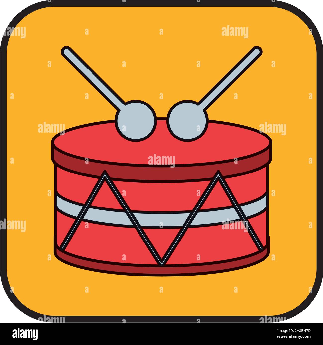 drum musical instrument isolated icon Stock Vector Image & Art - Alamy