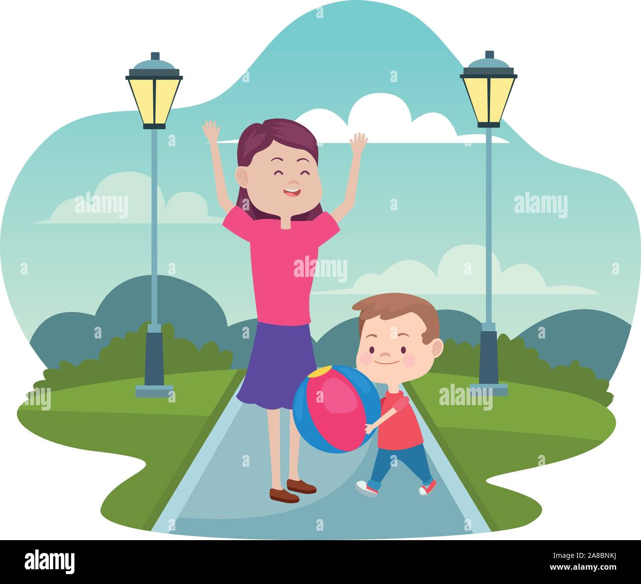 Beautiful mother son in Cut Out Stock Images & Pictures - Alamy