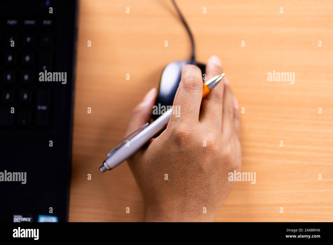 Hand computer mouse top view hi-res stock photography and images - Alamy