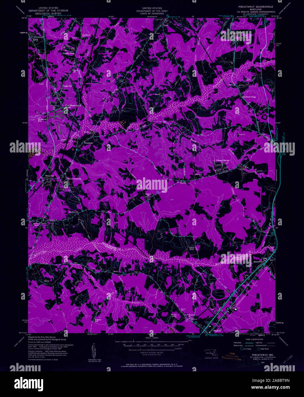 Map of piscataway hi-res stock photography and images - Alamy
