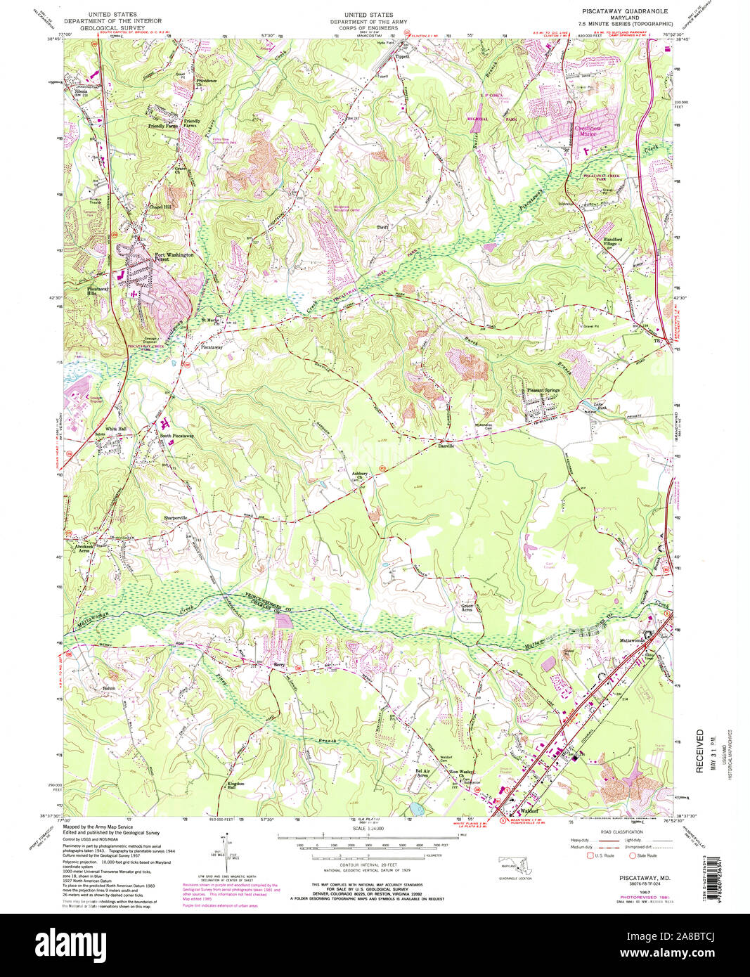 Map of piscataway hi-res stock photography and images - Alamy