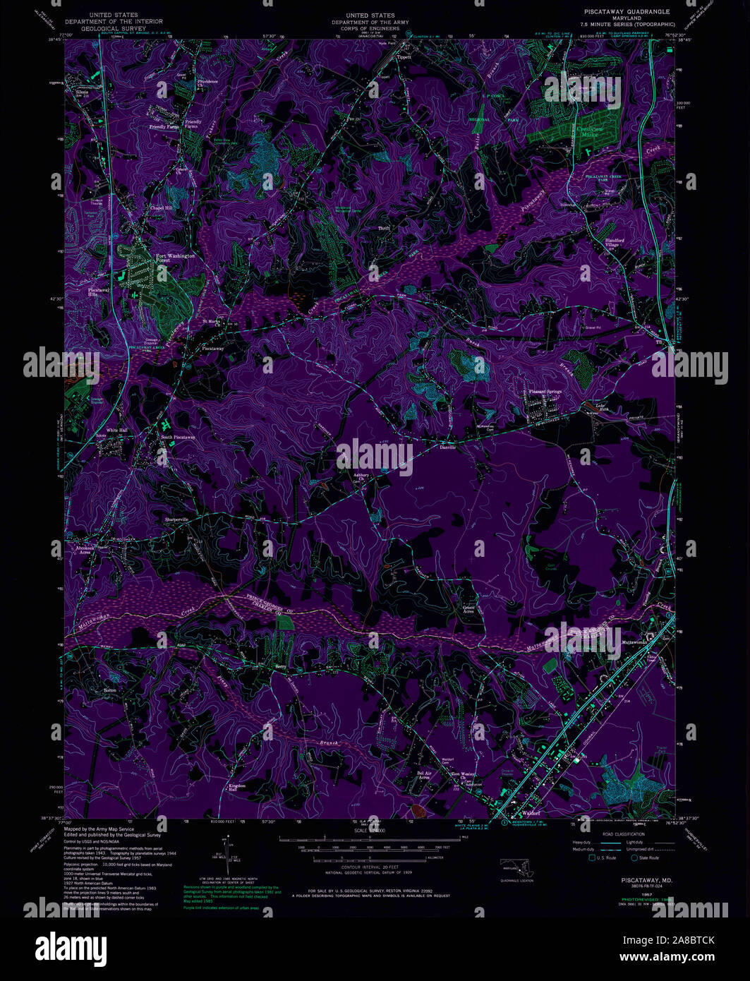 Map of piscataway hi-res stock photography and images - Alamy
