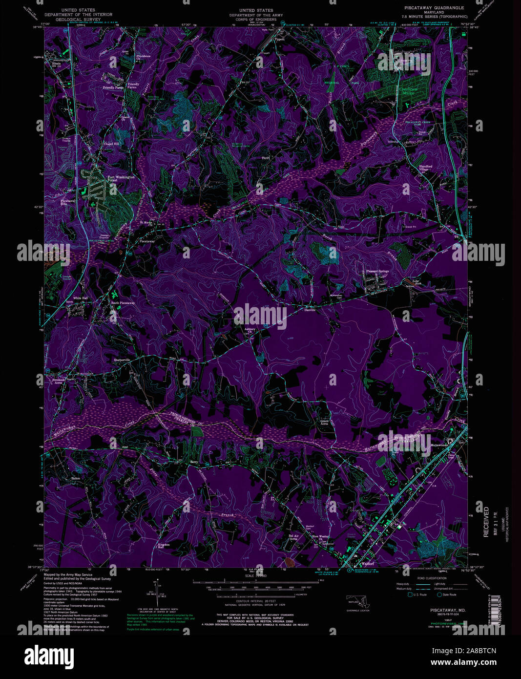 Map of piscataway hi-res stock photography and images - Alamy
