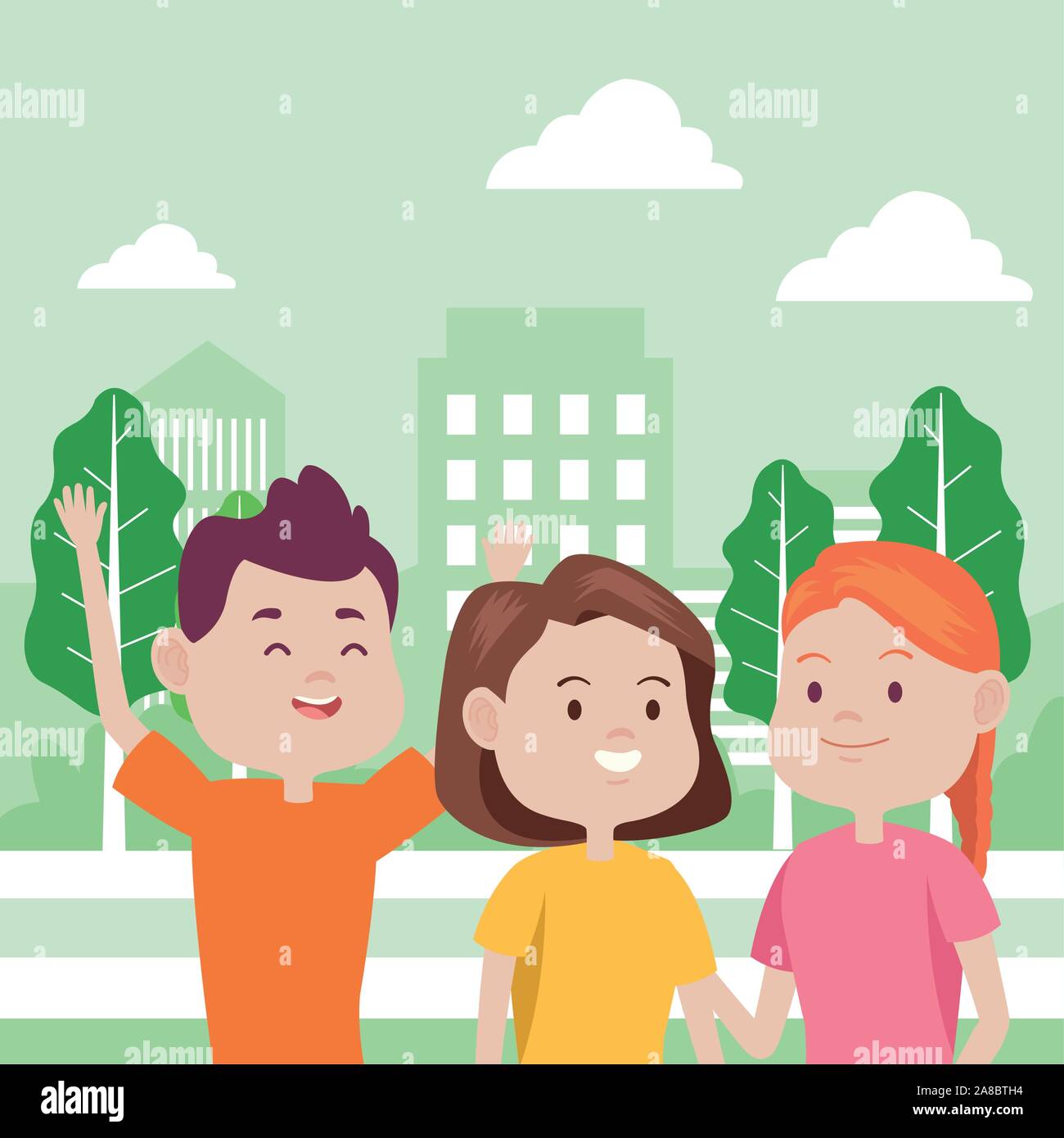 young people characters in the park Stock Vector Image & Art - Alamy