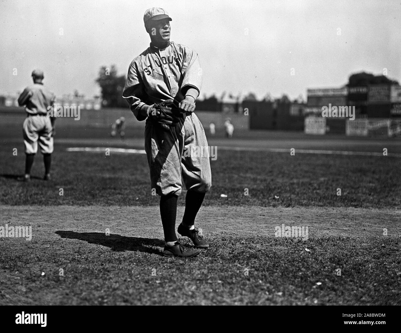 Baseball player from the St. Louis baseball club ca. 1913 Stock Photo ...
