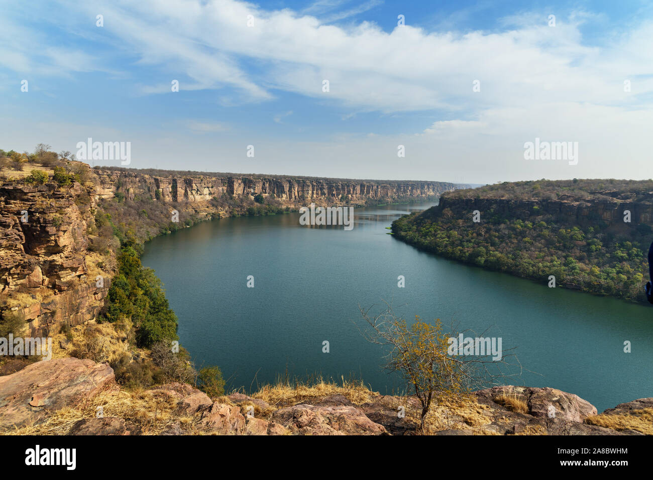 View of Chambal valley river near Garadia Mahadev temple. Kota. India ...