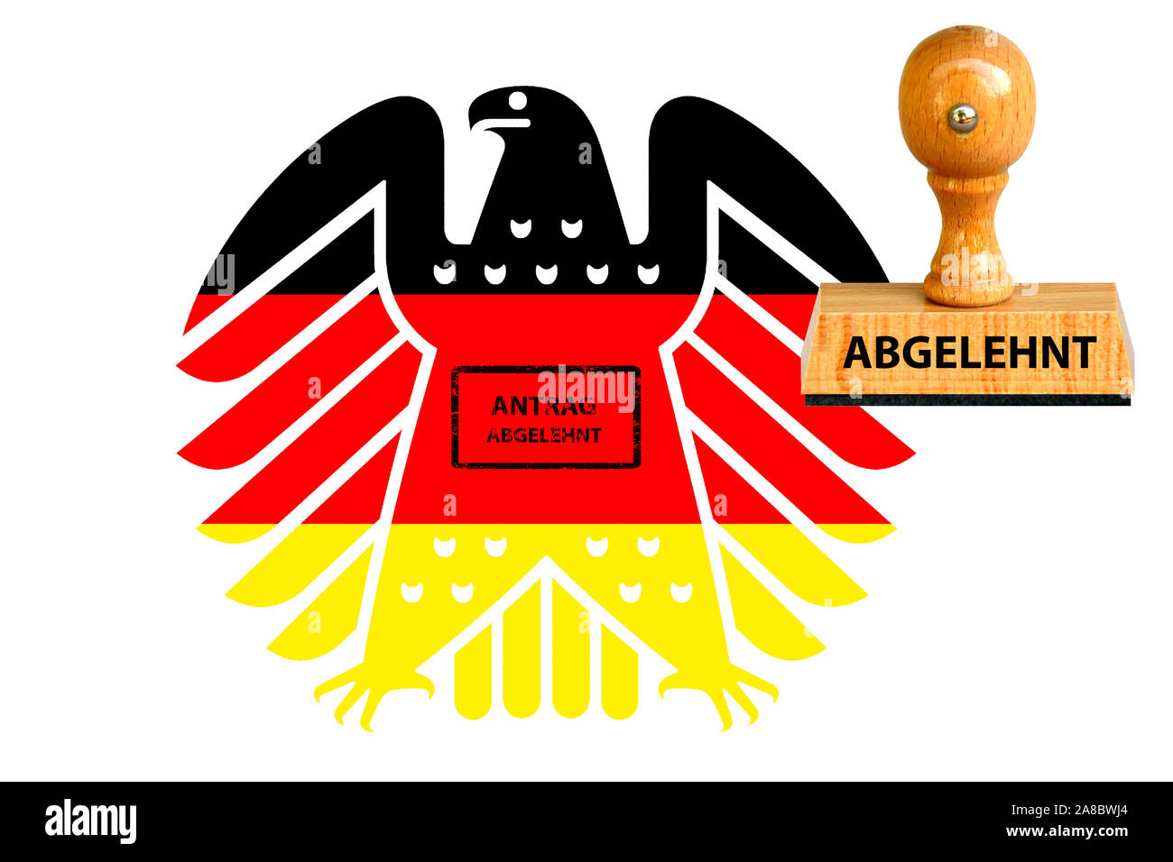 Stempel, Asylantrag, abgelehnt, Bundesadler Stock Photo - Alamy Stempel, Asylantrag, abgelehnt, Bundesadler Stock Photo - Alamy