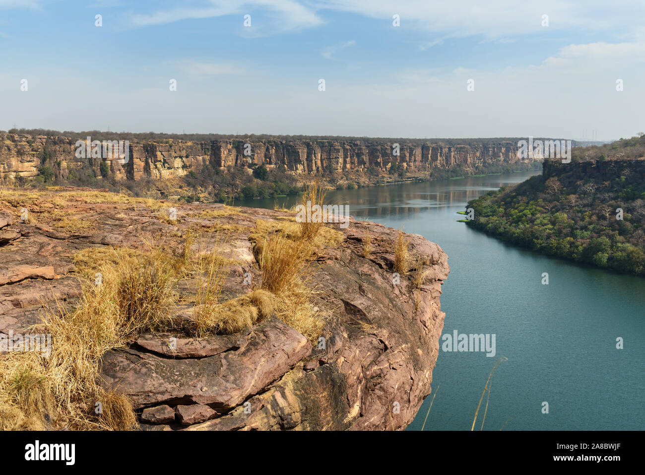 View of Chambal valley river near Garadia Mahadev temple. Kota. India ...