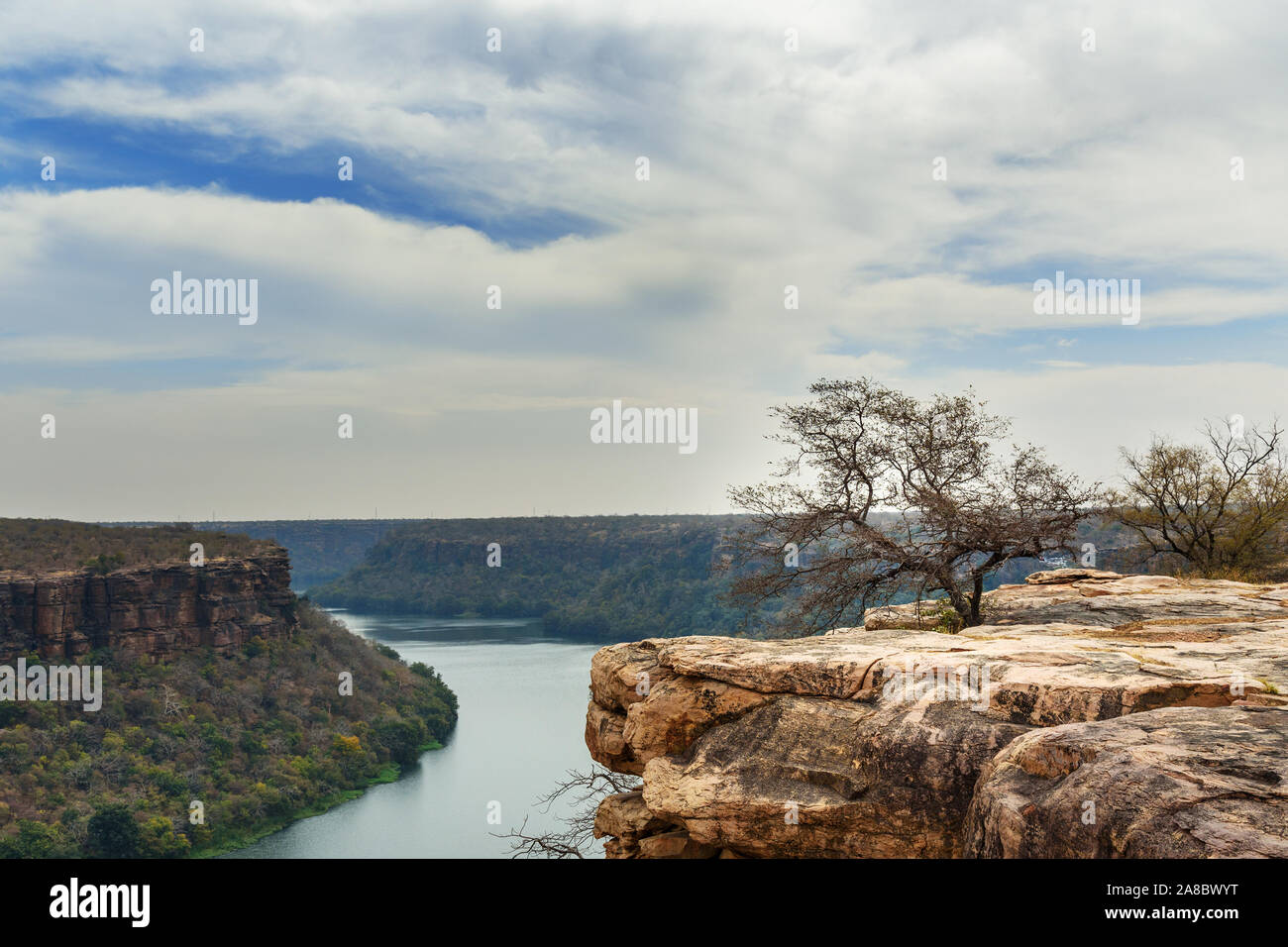 View of Chambal valley river near Garadia Mahadev temple. Kota. India ...