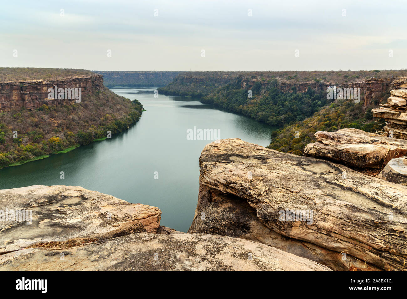 View of Chambal valley river near Garadia Mahadev temple. Kota. India ...