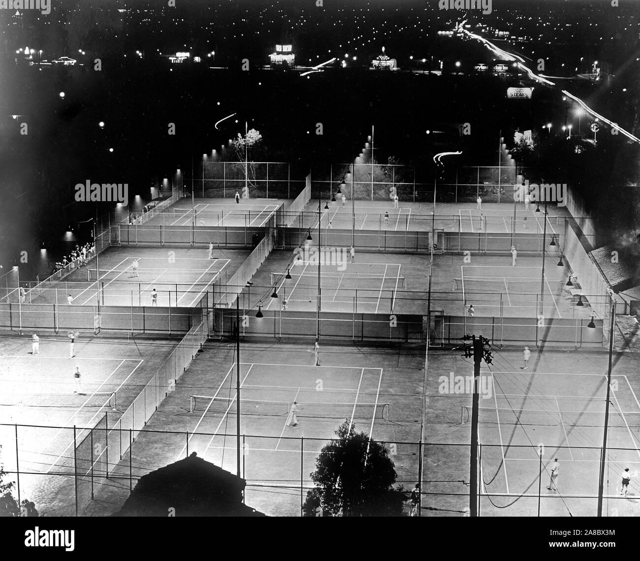Tennis stadium aerial Black and White Stock Photos & Images - Alamy