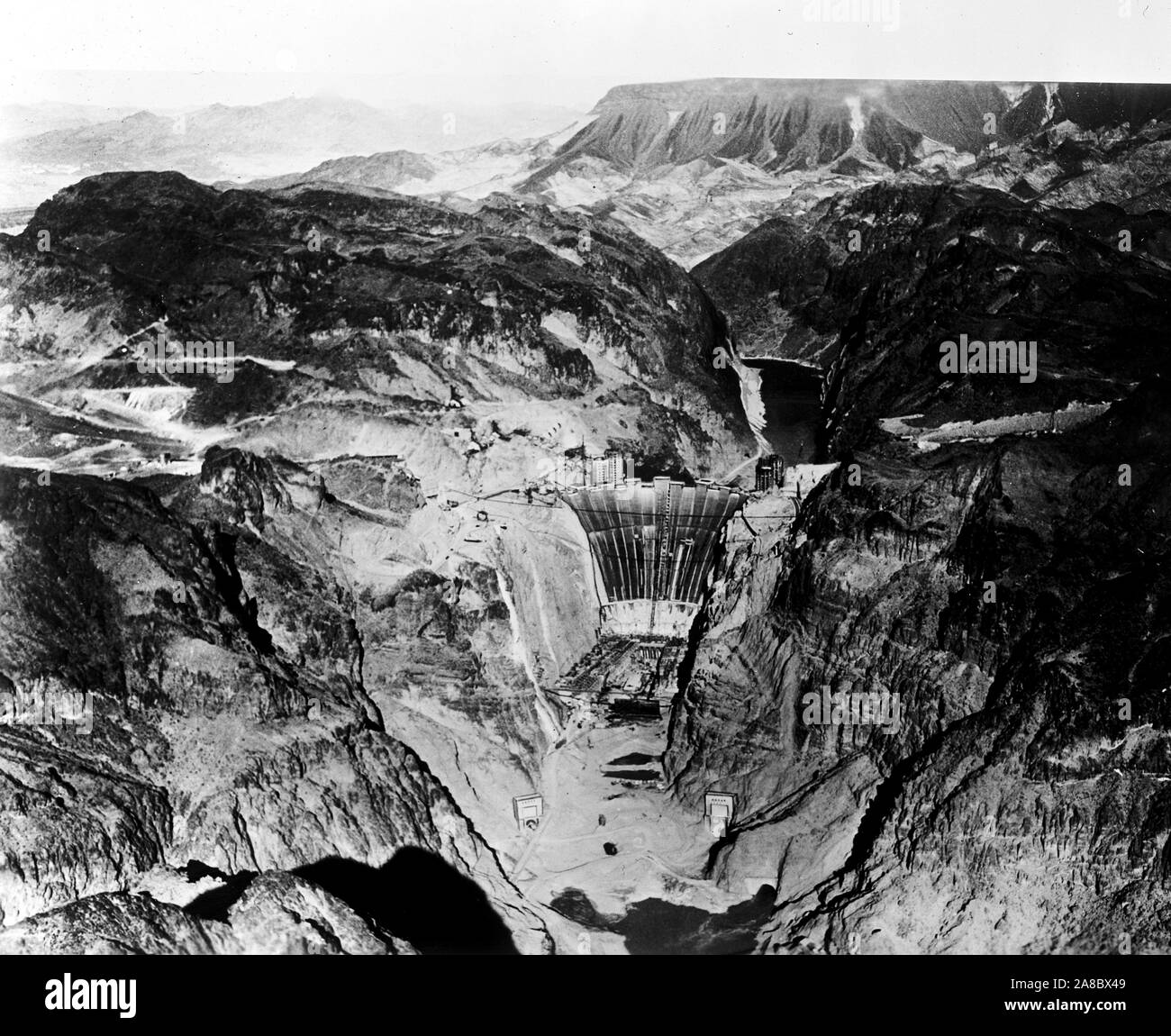 Boulder Dam, aerial view ca. 1905-1945 Stock Photo - Alamy