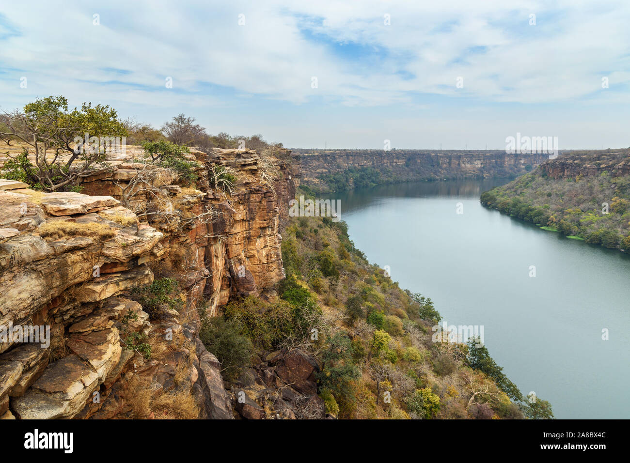 View of Chambal valley river near Garadia Mahadev temple. Kota. India ...