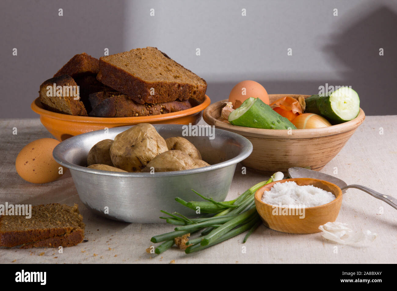 Still life with a simple healthy eating Stock Photo - Alamy