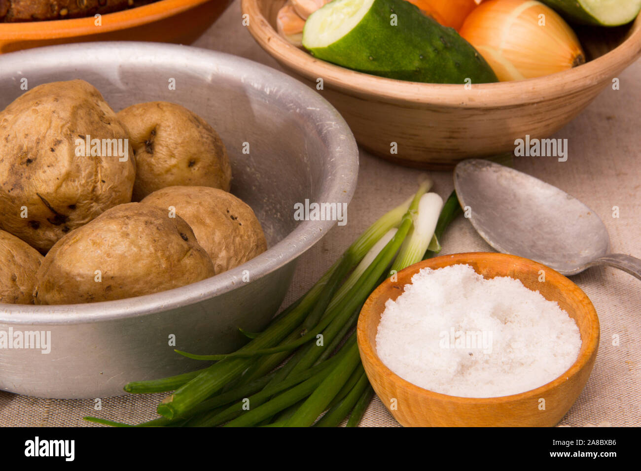 Still life with a simple healthy eating Stock Photo - Alamy