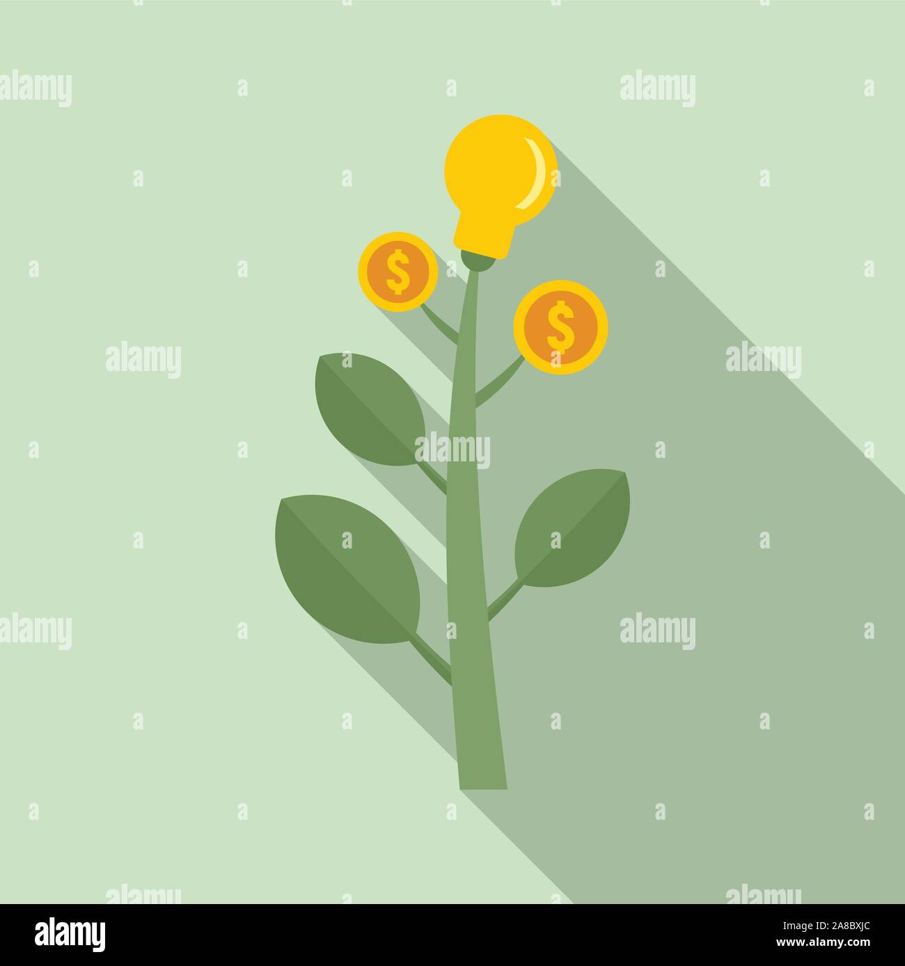 Money plant icon. Flat illustration of money plant vector icon for web ...