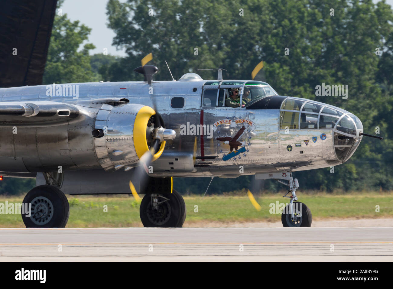 A World War II era B-25 Mitchell performs a flyby at the 2019 Thunder ...