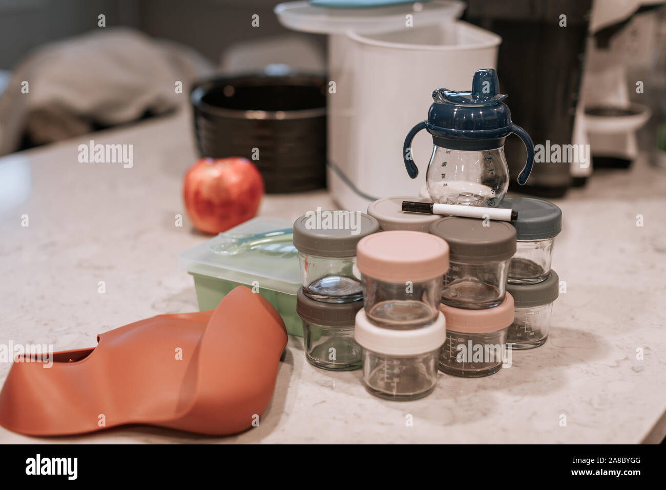 Accessories for the preparation of the first solid baby foods in the ...
