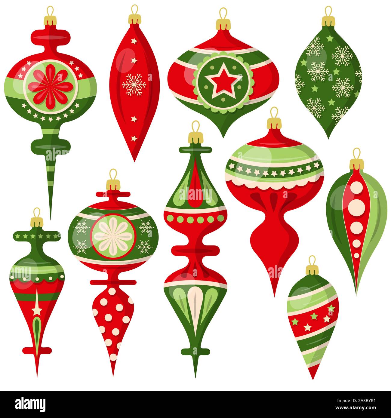 Festive christmas ornaments balls Stock Vector Images - Alamy