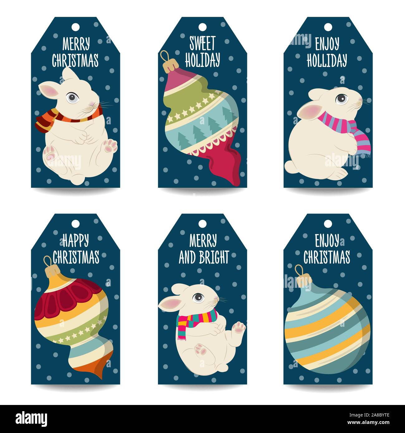 Rabbits sticker Stock Vector Images - Alamy