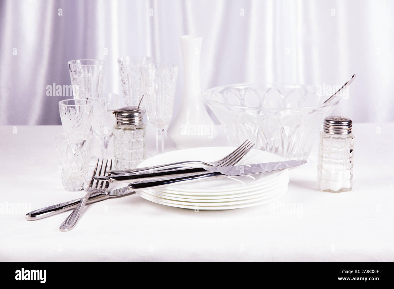 Set of different dishes on a light background Stock Photo - Alamy