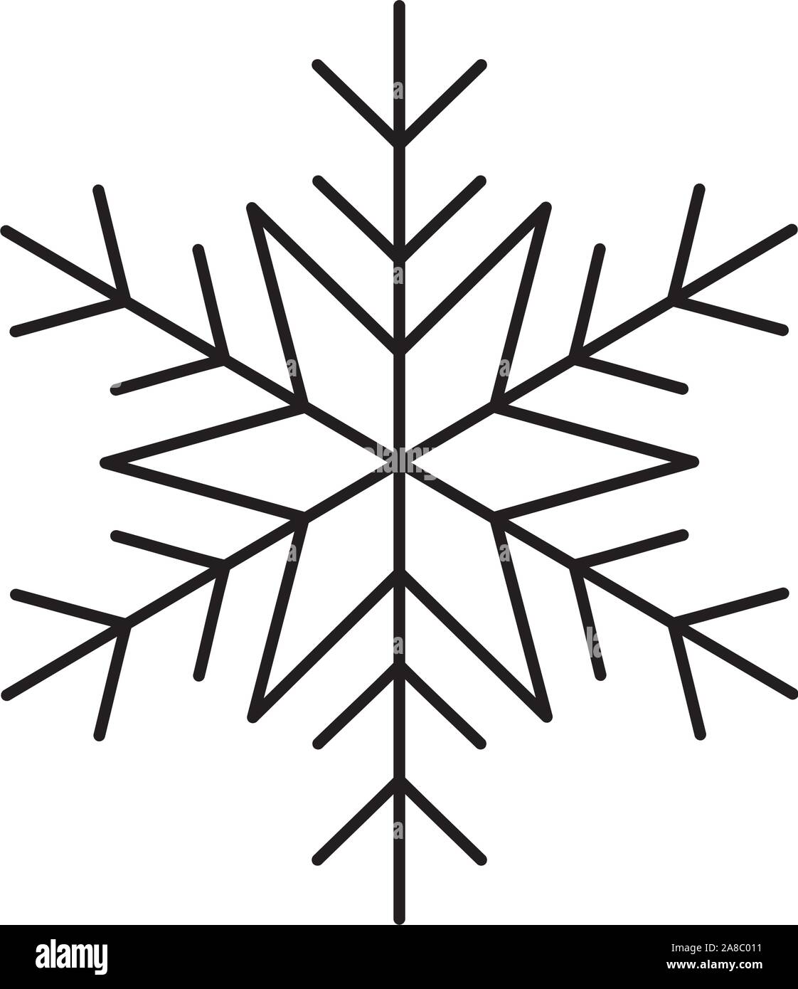 snowflake christmas decoration line style Stock Vector Image & Art - Alamy