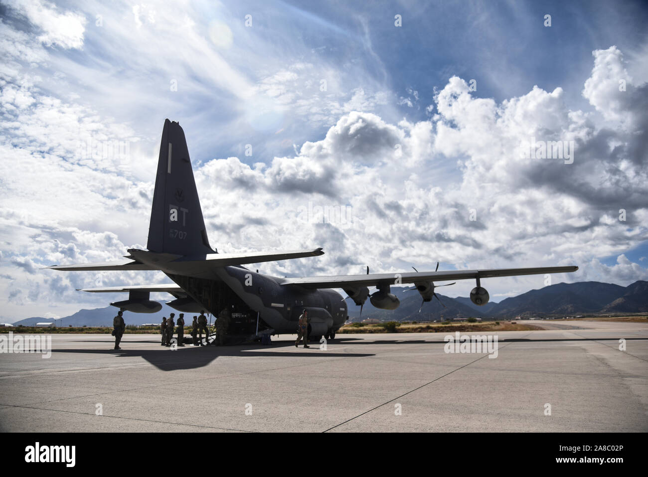 An HC-130J Combat King II assigned to the 79th Rescue Squadron lands on ...