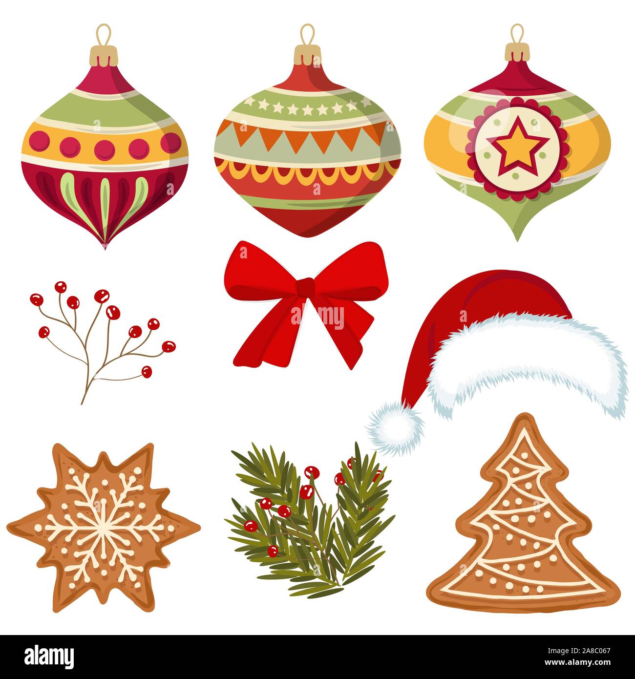 Christmas decorations hat on Stock Vector Images - Alamy