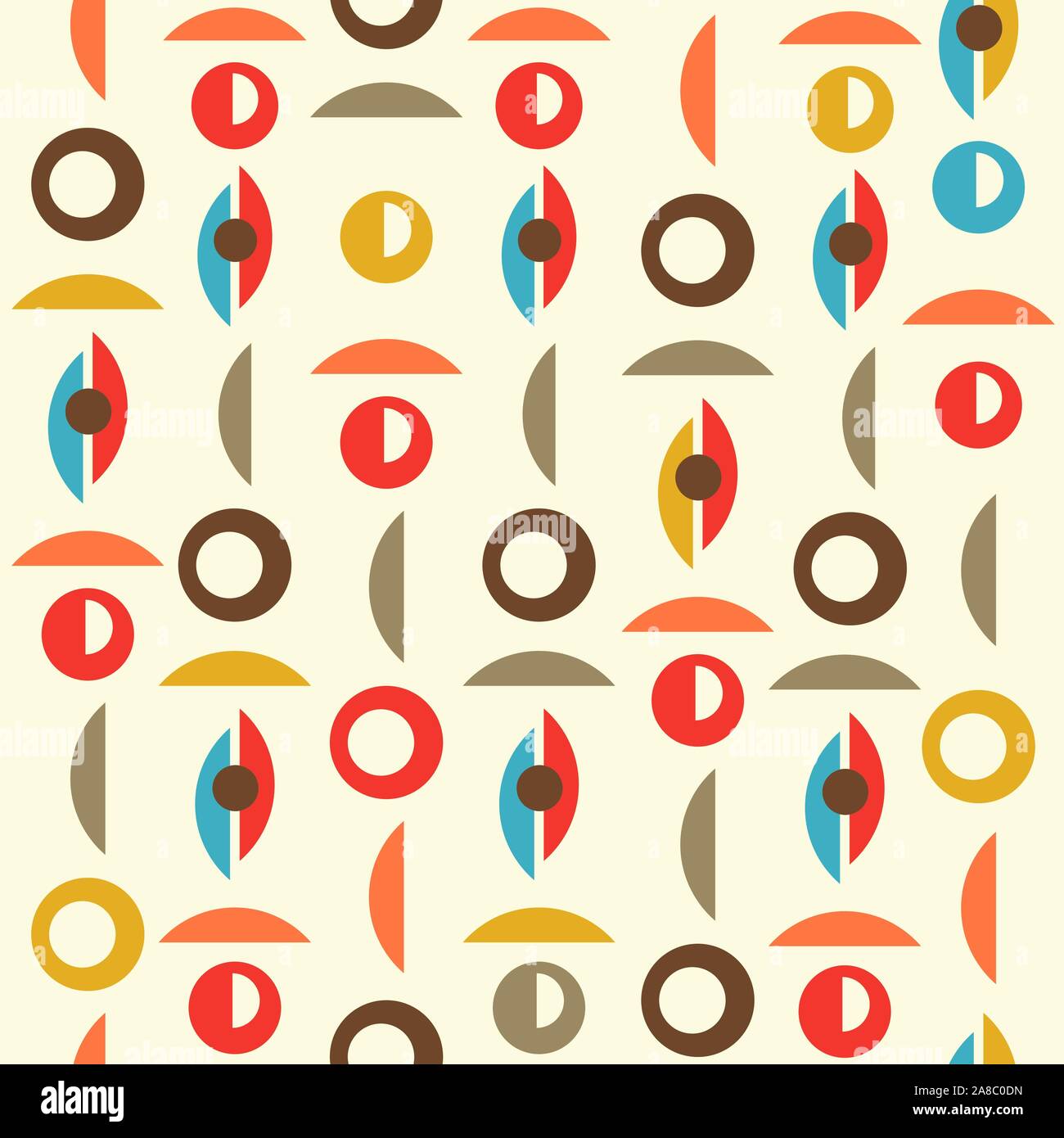 mid century style seamless pattern Stock Vector Image & Art - Alamy
