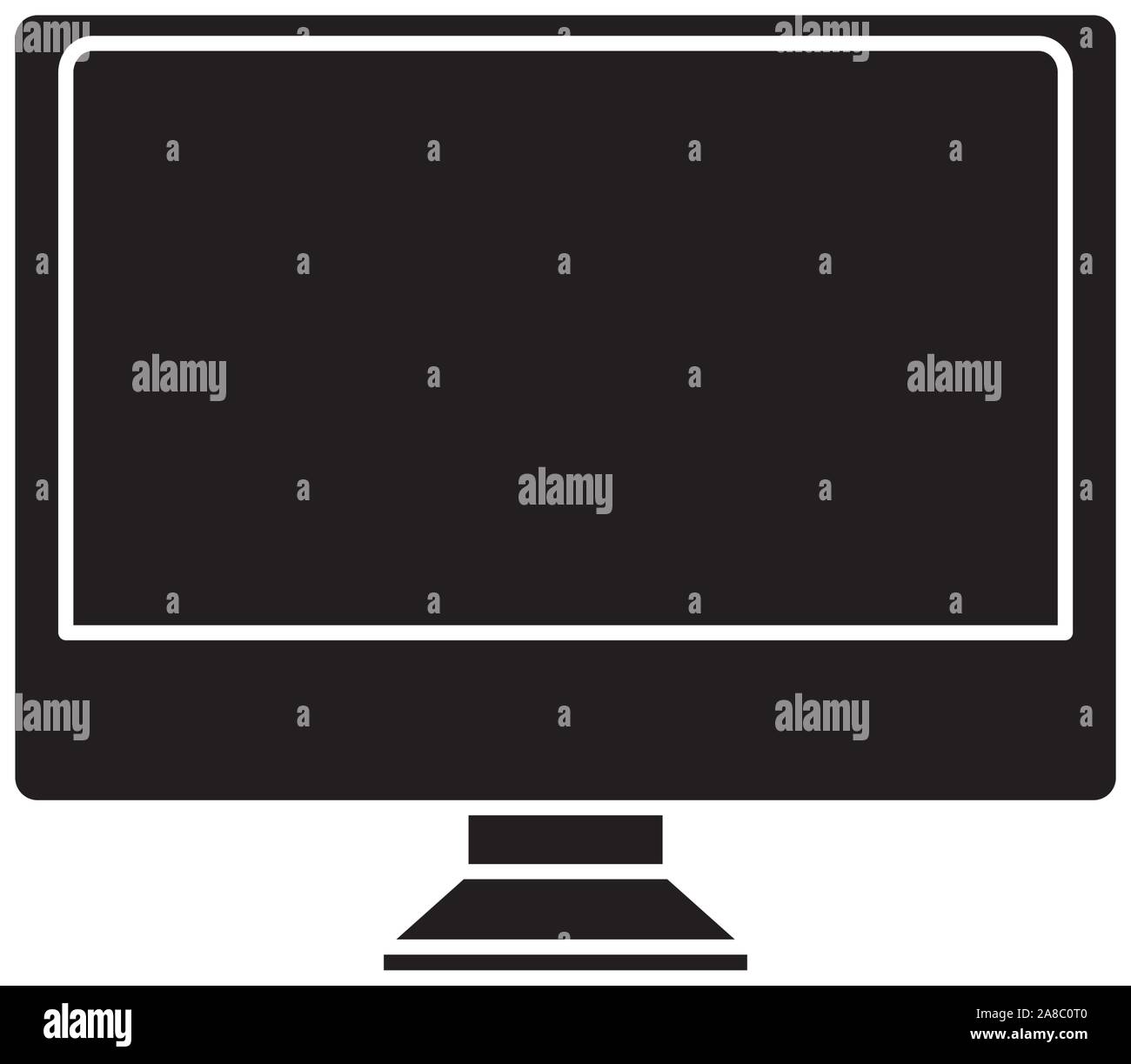 Computer silhouette Stock Vector Images - Alamy