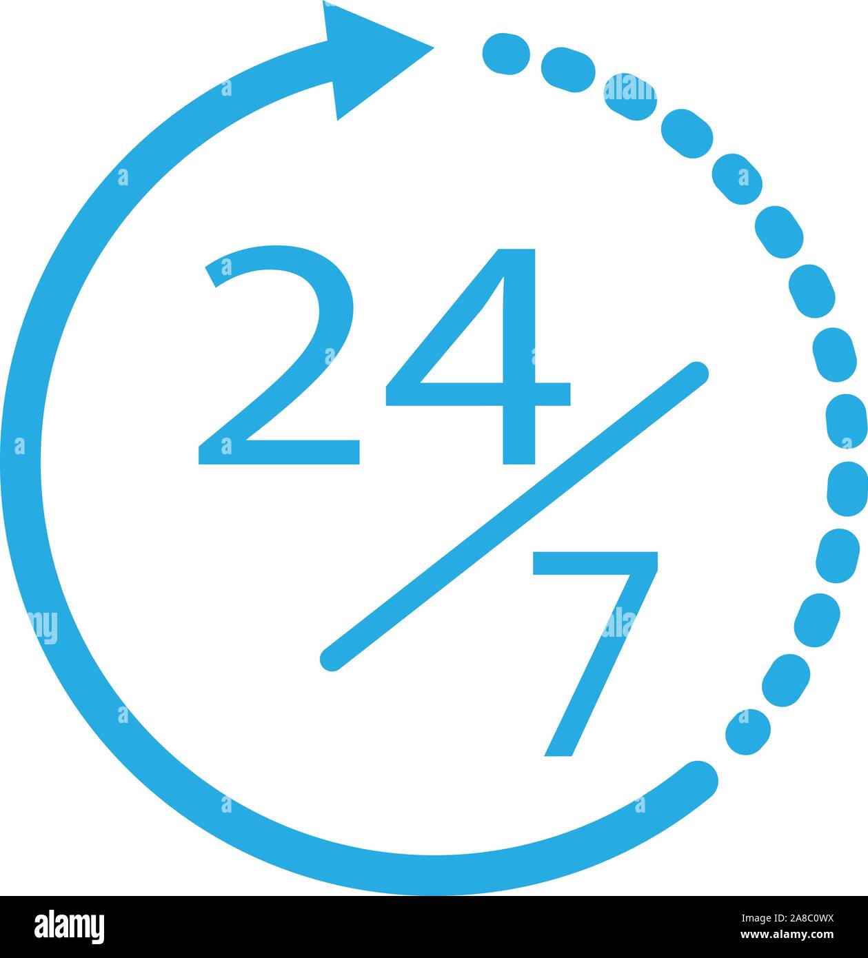 24 hours icon on white background. 24 hours sign. flat style design ...