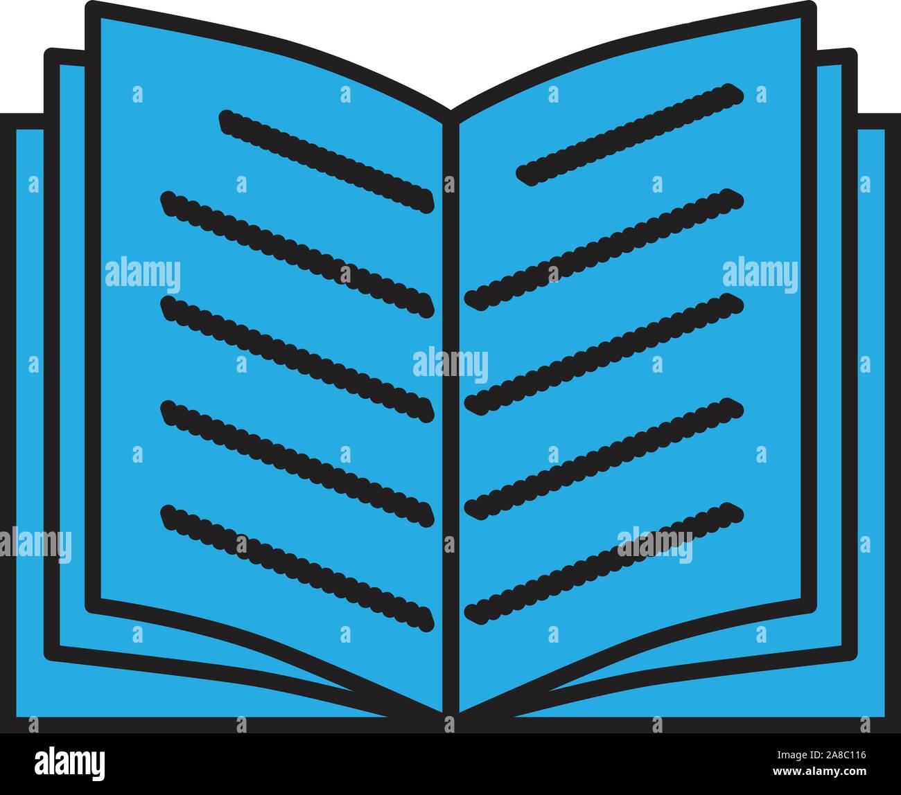 blue book icon on white background. book sign. flat style. blue book ...