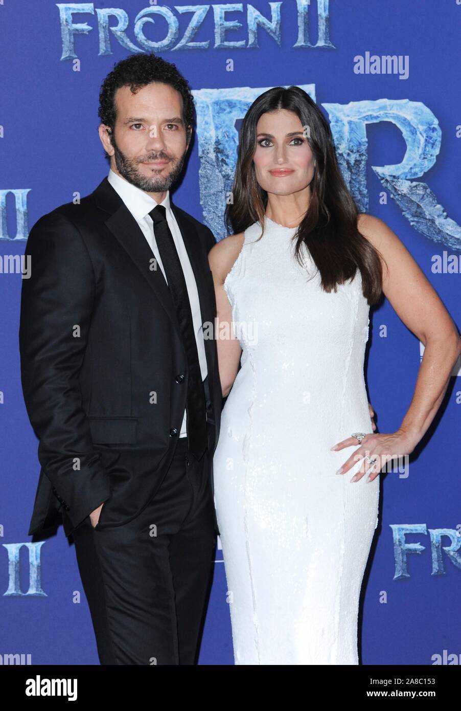 Los Angeles, CA. 7th Nov, 2019. Idina Menzel, Aaron Lohr at arrivals ...