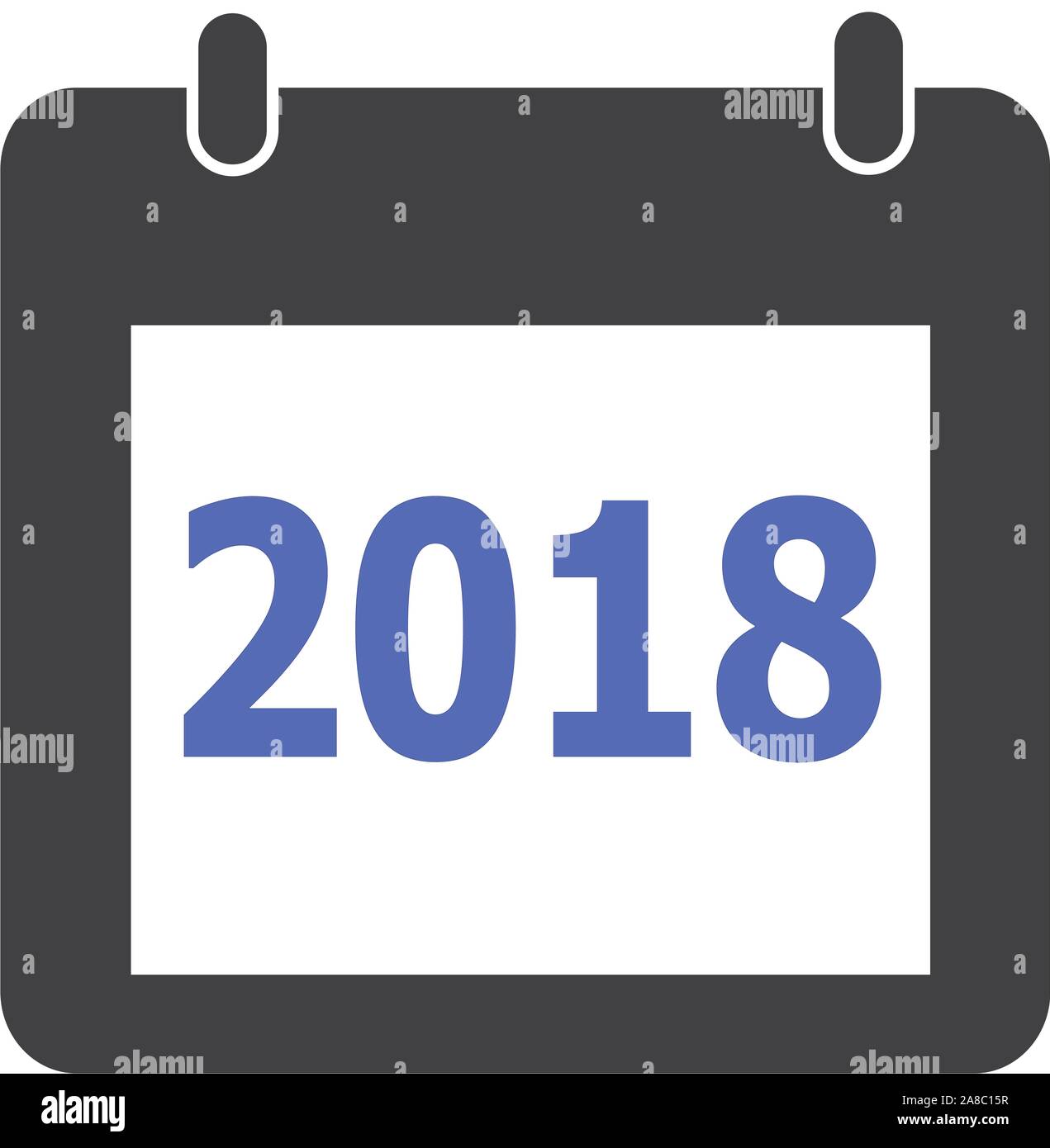 calendar 2018 icon on white background. flat style. calendar 2018 sign ...