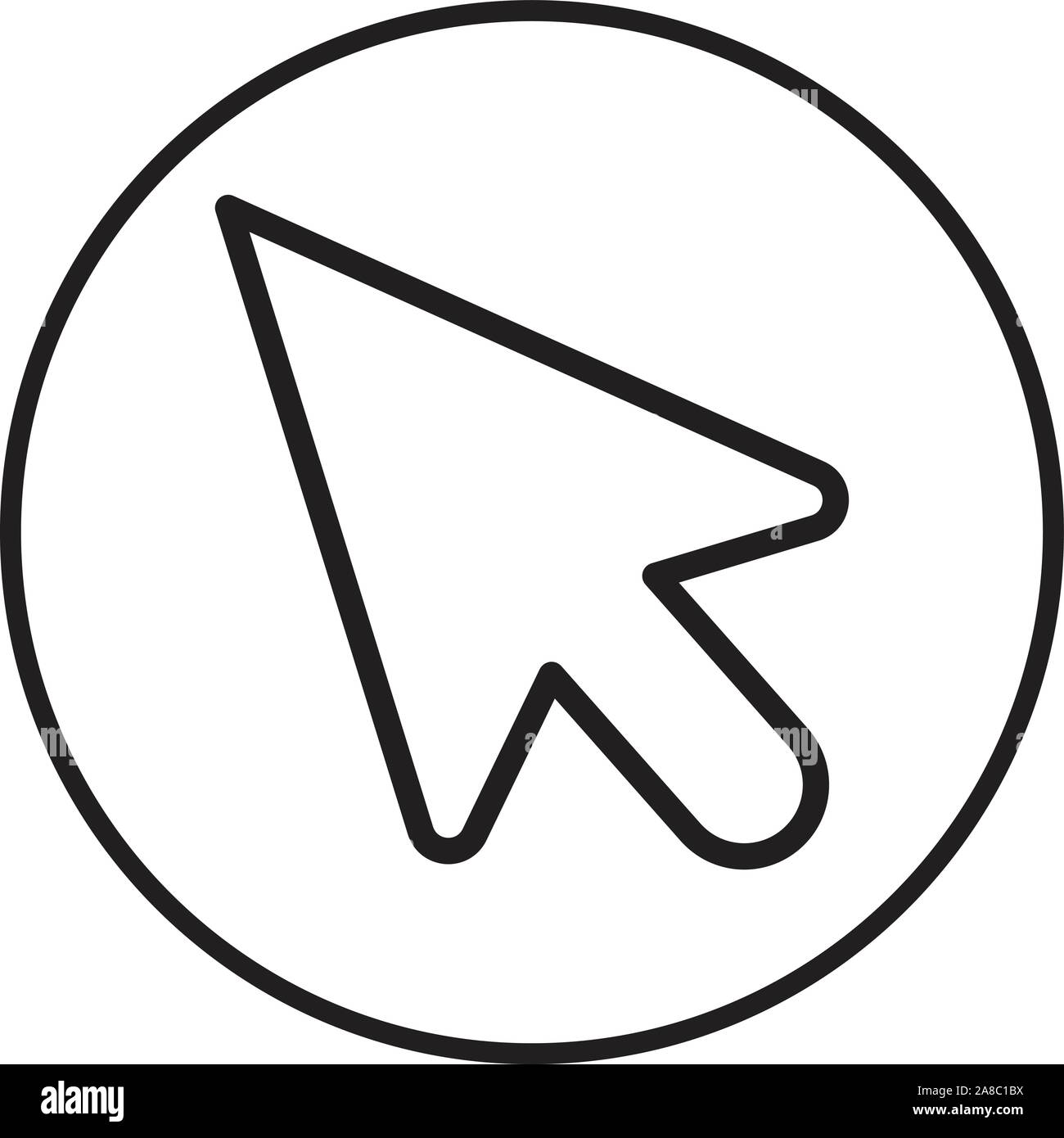 cursor icon on white background. cursor sign. flat style. cursor line ...