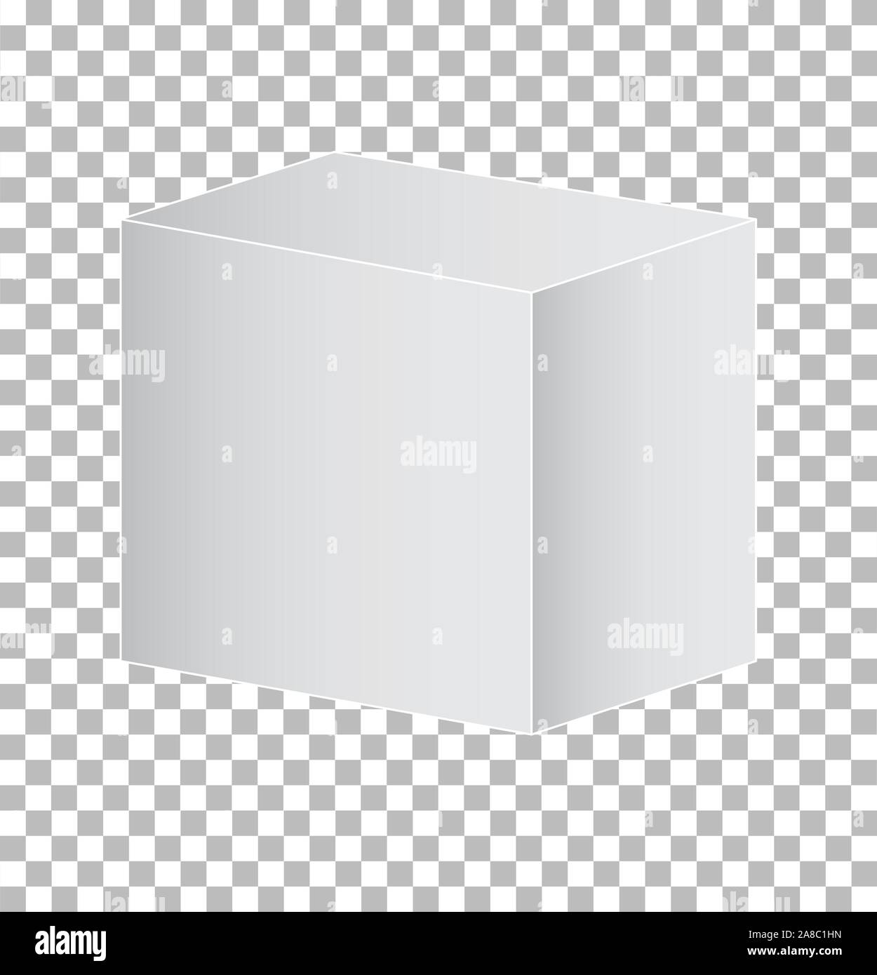 cube transparent icon on white background. cube transparent sign. flat ...