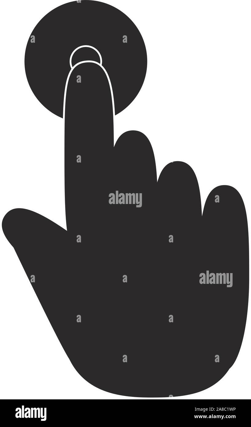 press icon on white background. press sign. flat style. press button ...