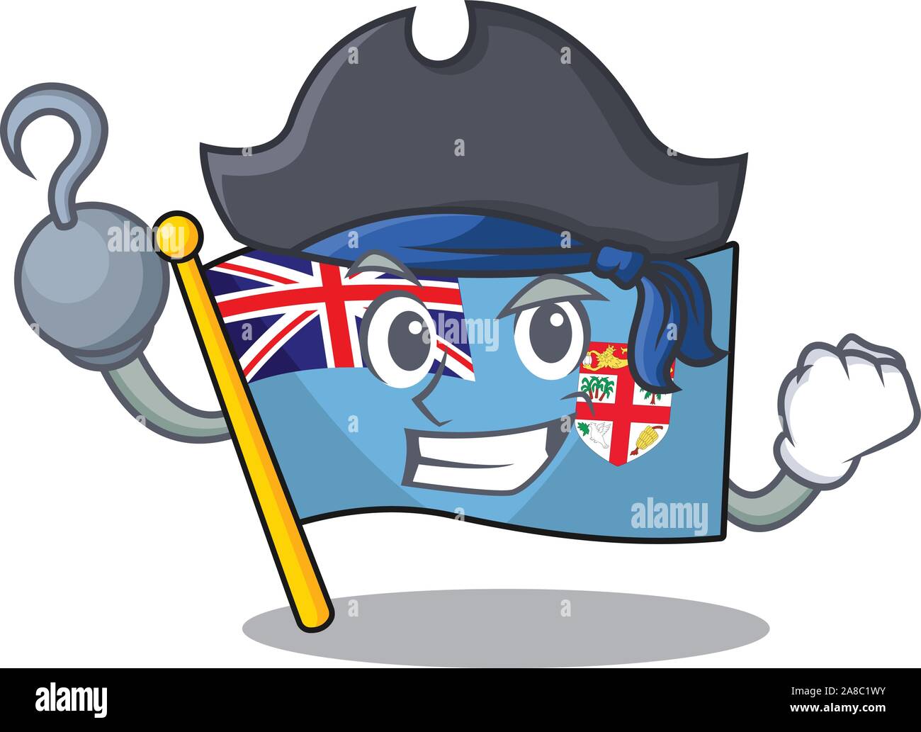 flag fiji isolated in the pirate mascot Stock Vector Image & Art - Alamy