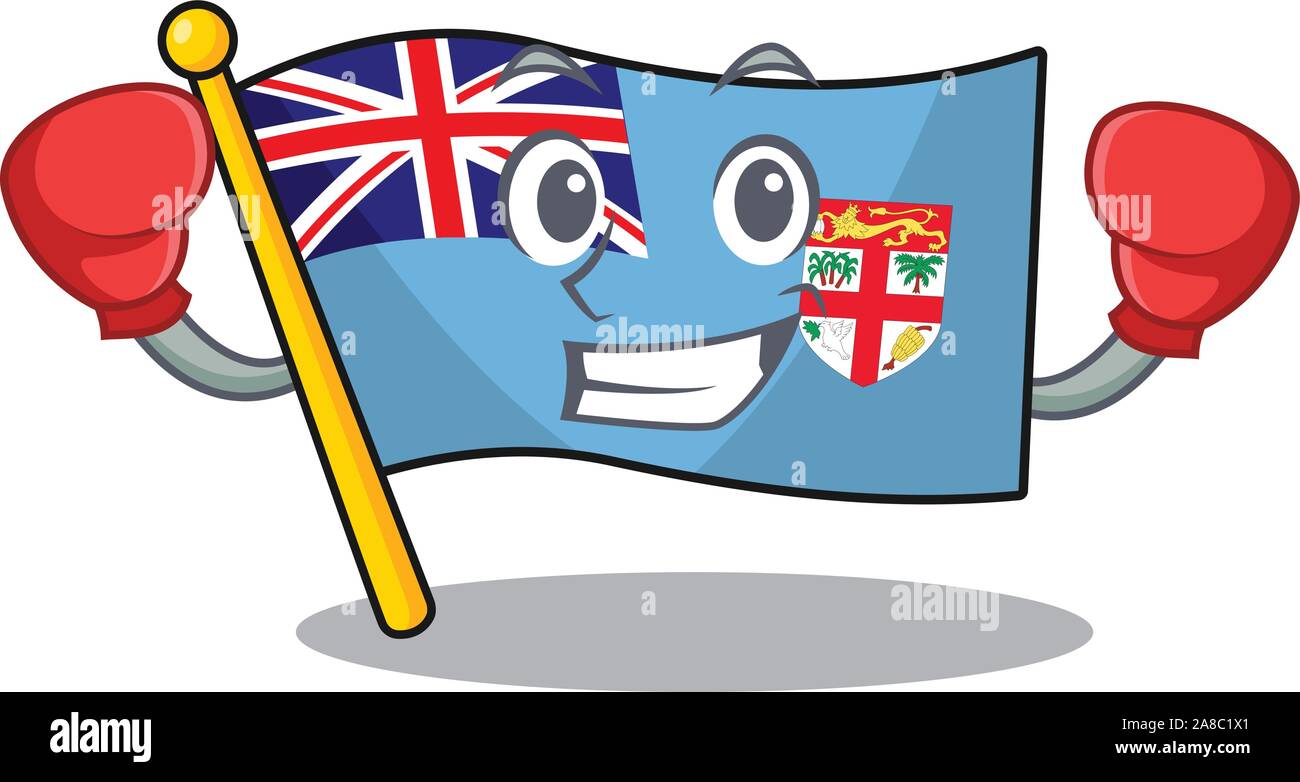 flag fiji isolated in the boxing mascot Stock Vector Image & Art - Alamy